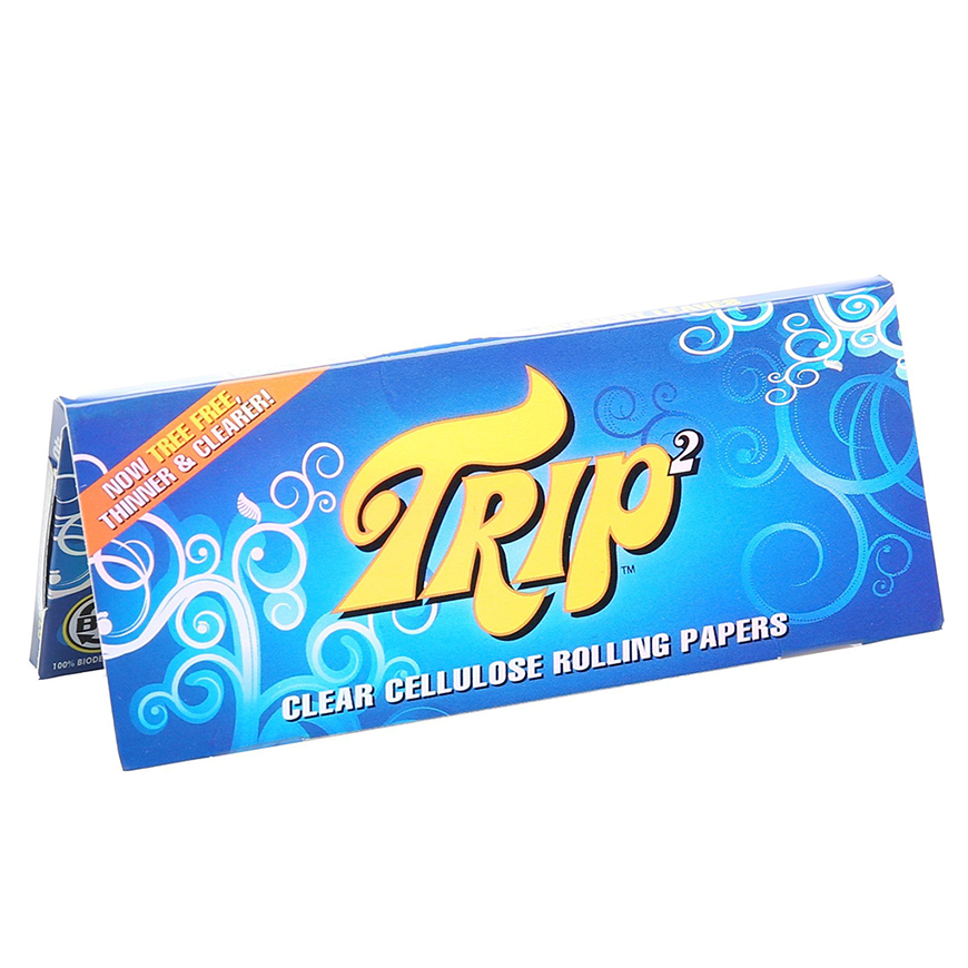 Trip2 – Clear Cellulose Rolling Paper – 40 Leaves – Craft Components